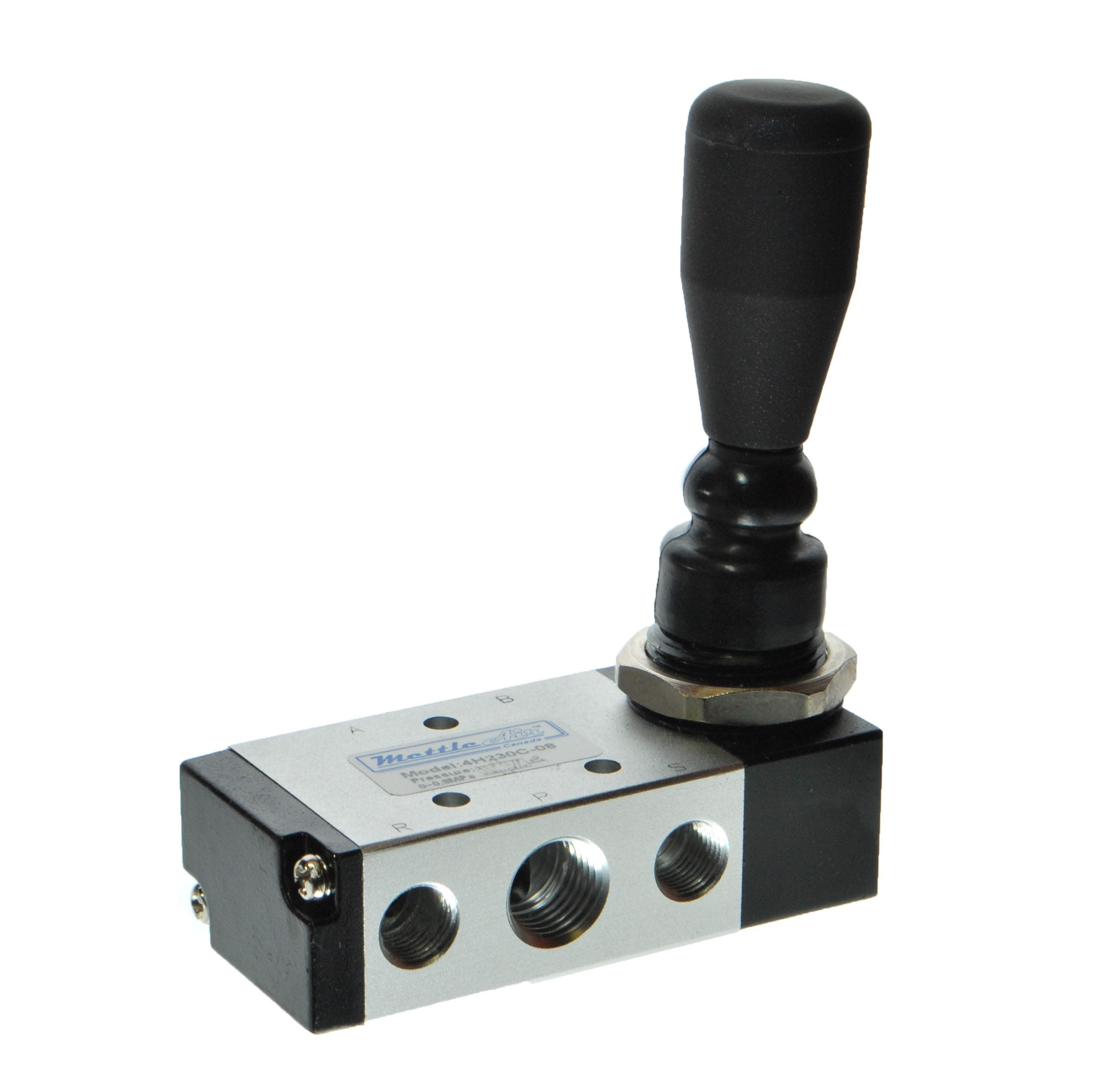 5 Ports 4 Way 3 Position Pressure Center Hand Lever Valve 1/4" NPT (Ex ...