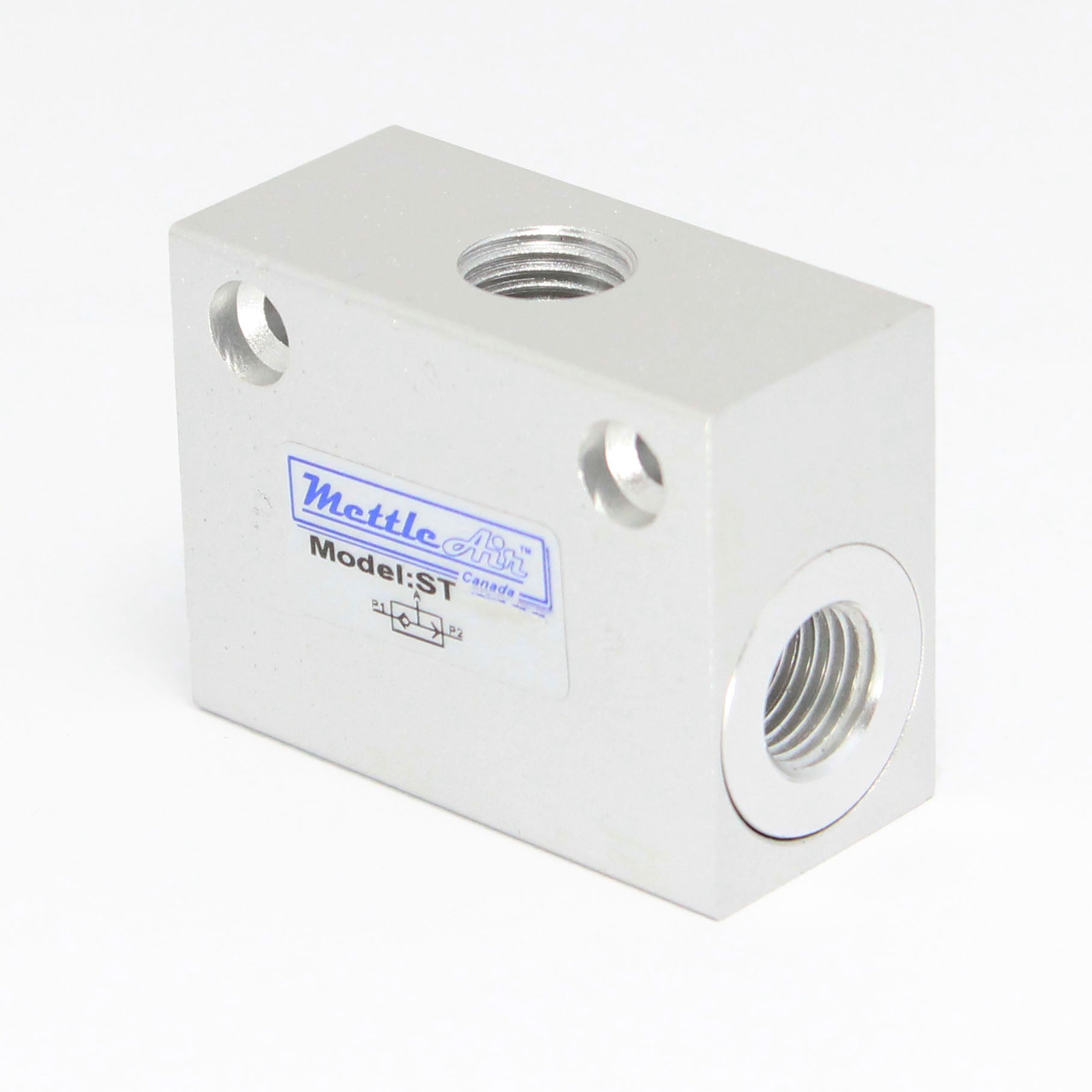 Shuttle Valve Aluminum 1/8" NPT – MettleAir US